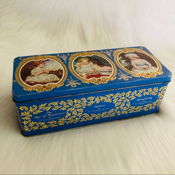 Vintage | Accents | Vintage Famous Pictures Of Childhood Tin Box | Poshmark